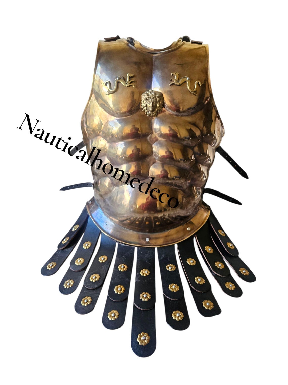 Medieval Knight Muscle Armor Chest Plate With Leather Belt Roman ...