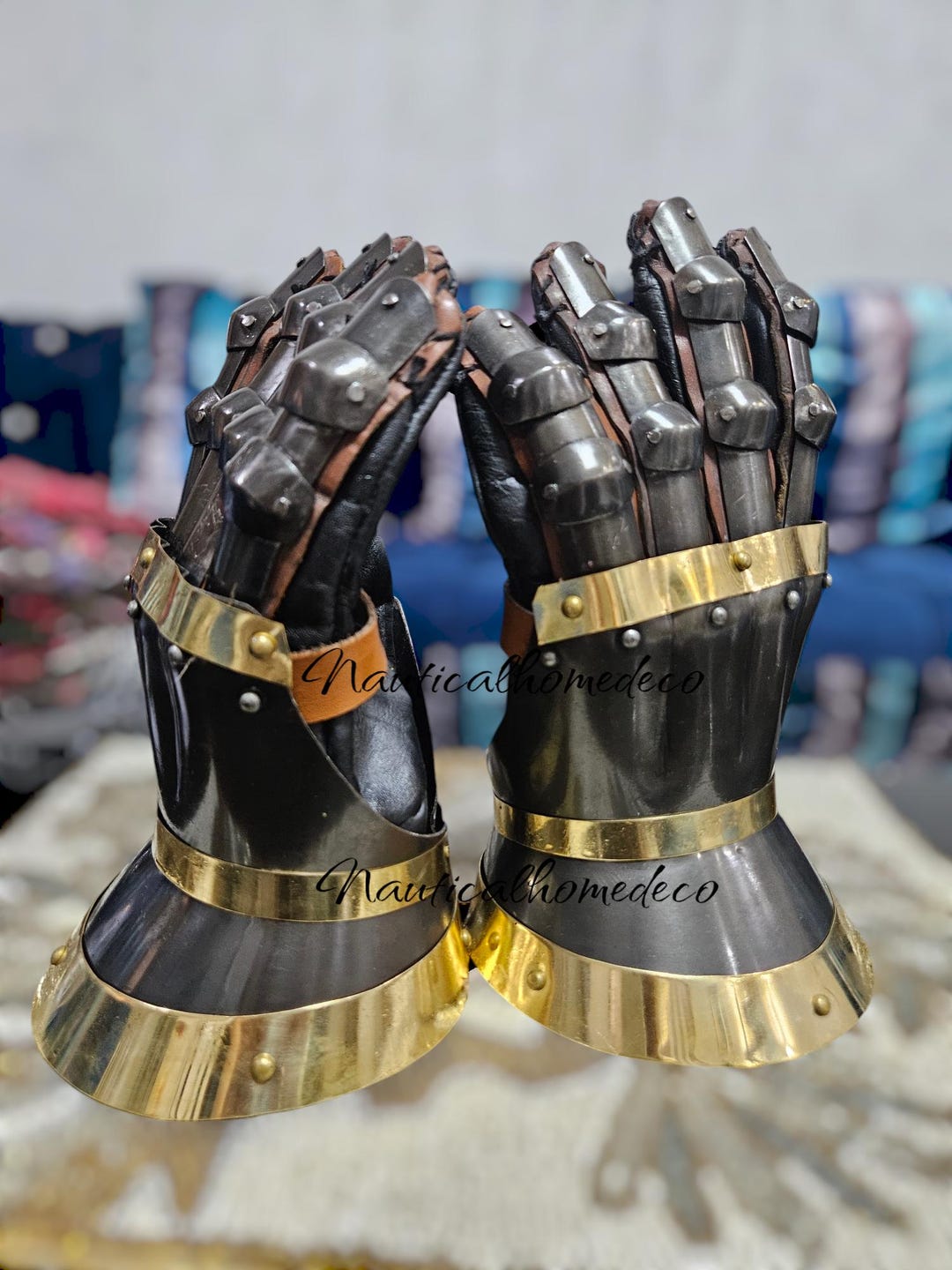 Medieval Steel Black Gauntlets Handcrafted Functional Armor Gloves ...