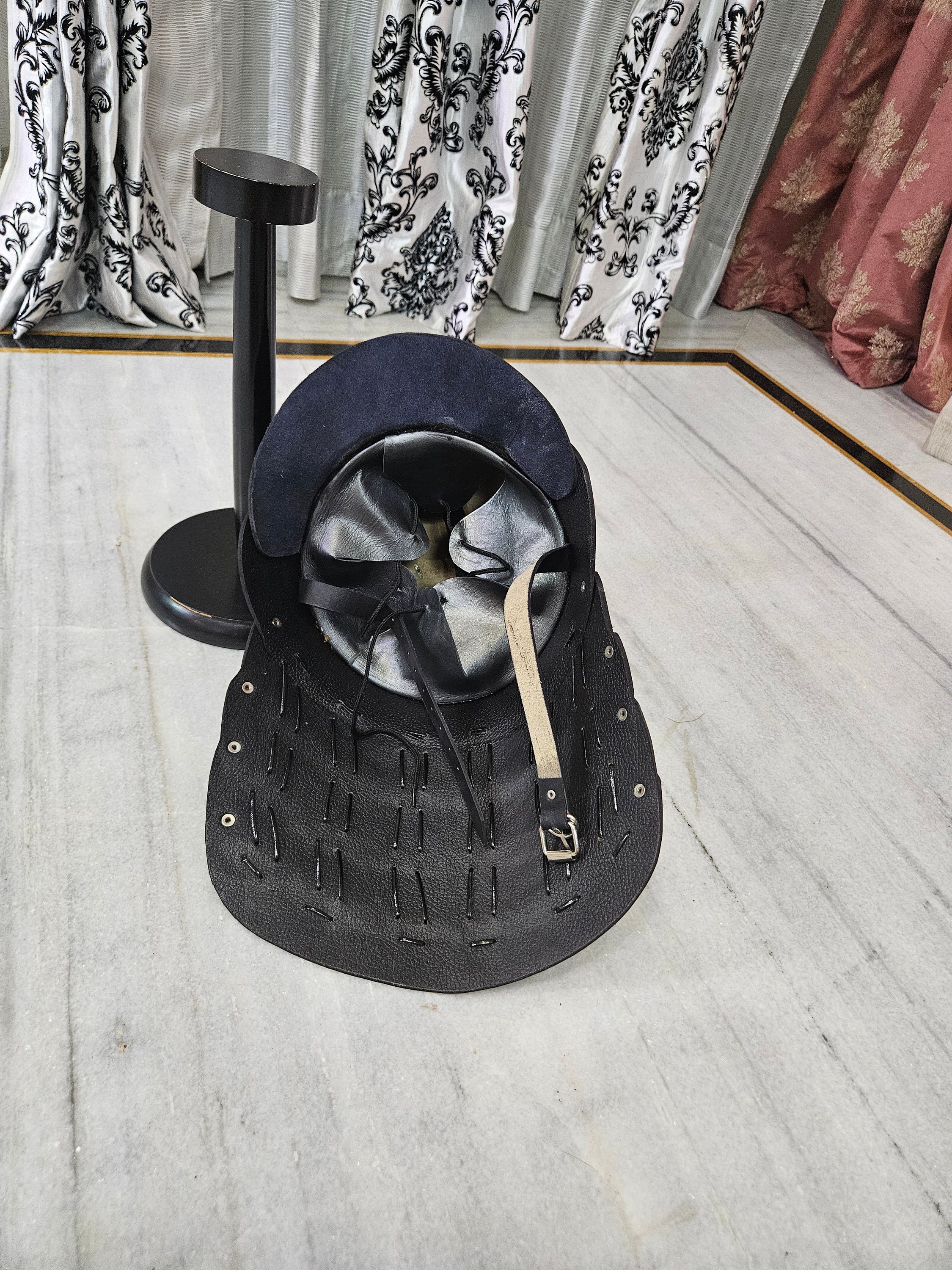 Ancient Leather Japanese Samurai Helmet Replica Wearable Helmet Knight ...