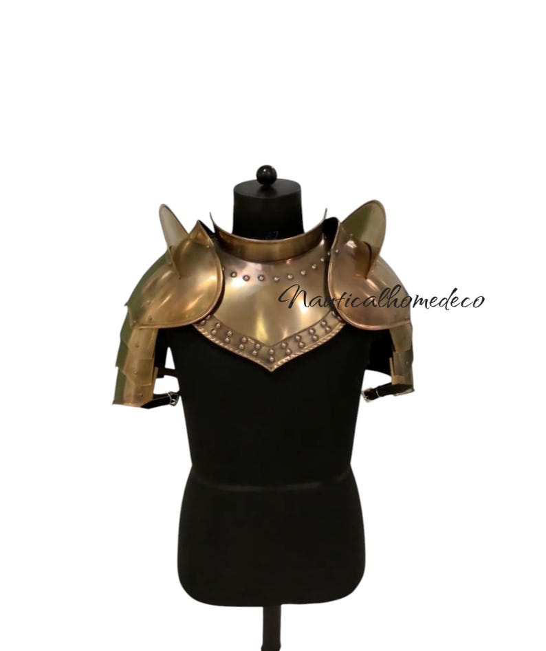 Medieval Gothic Warrior Armor Antique Gorget With Pauldrons Roman ...