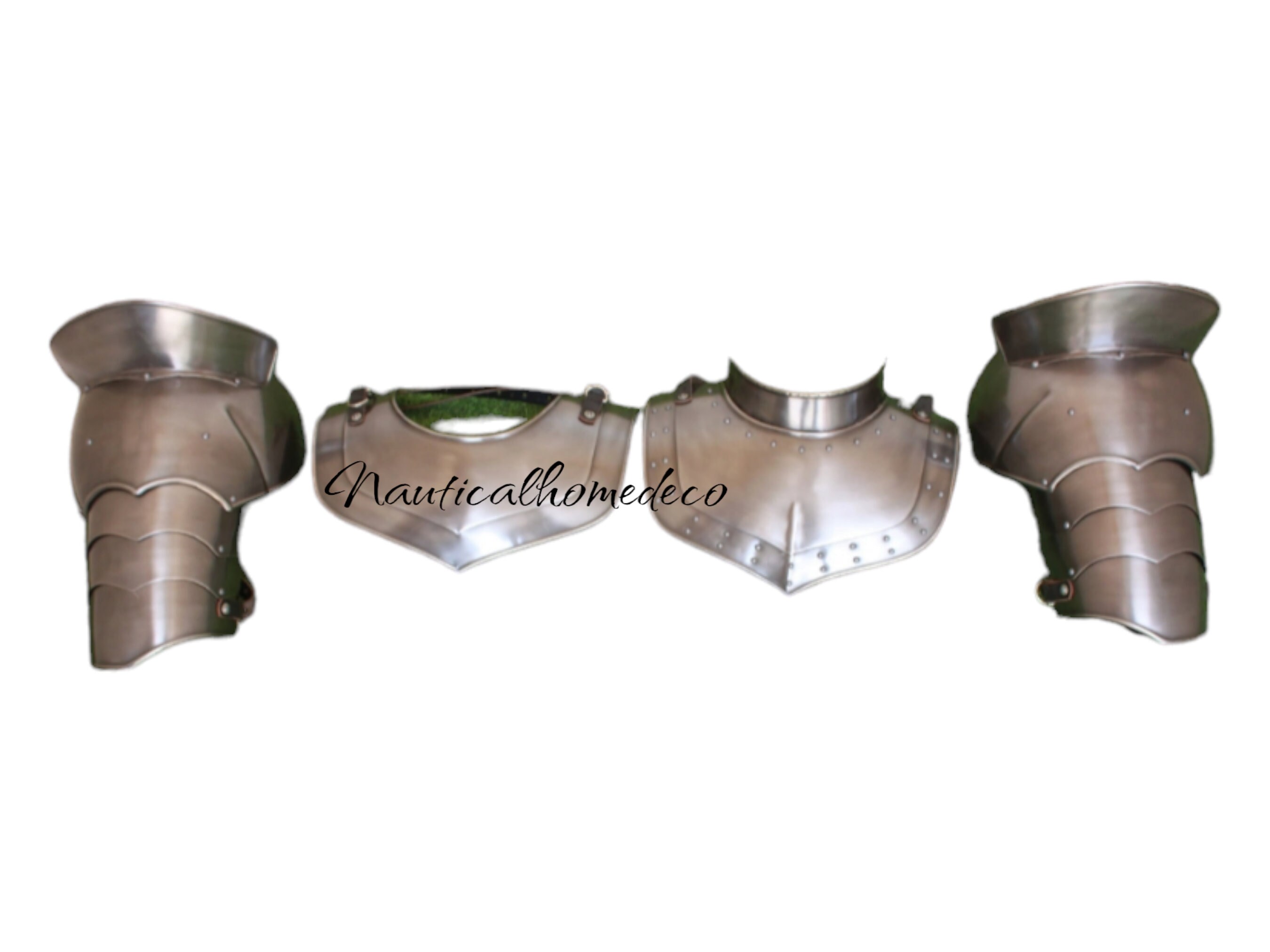 Medieval Knight Armor Gorget With Pauldrons Roman Cuirass Steel Knight ...