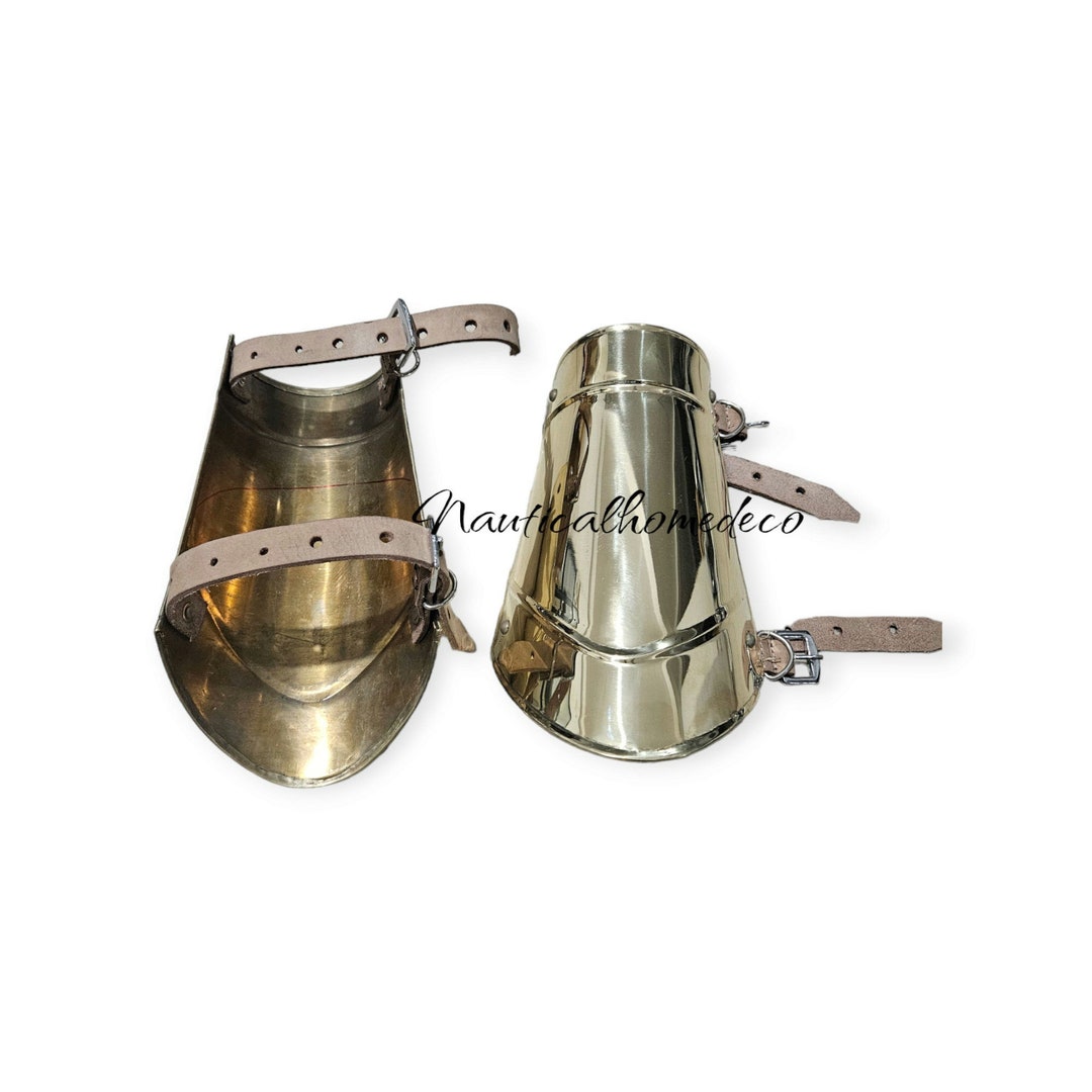 Custom Engraved Medieval Roman Brass Arm Guard Pair LARP SCA Fantasy ...