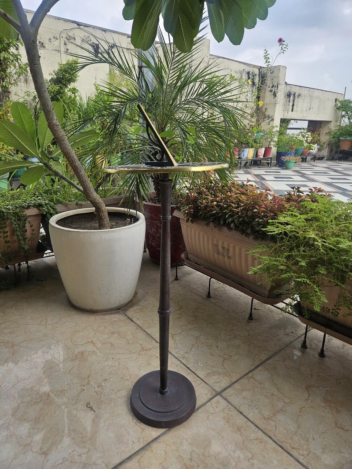 Garden Sundial With Foldable Stand Vintage Solar Dial for Indoor ...