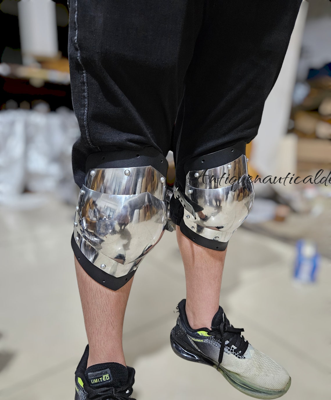 Medieval Steel Leg Knee Cops & Groin Buhurt Fighter Crotch for Fantasy ...