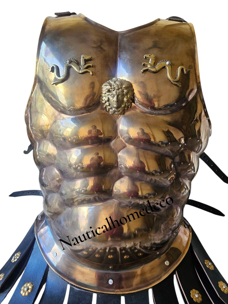 Medieval Knight Muscle Armor Chest Plate With Leather Belt Roman ...