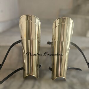 Medieval Warrior Knight Armor Greaves Roman Brass Finish Cuirass Leg ...