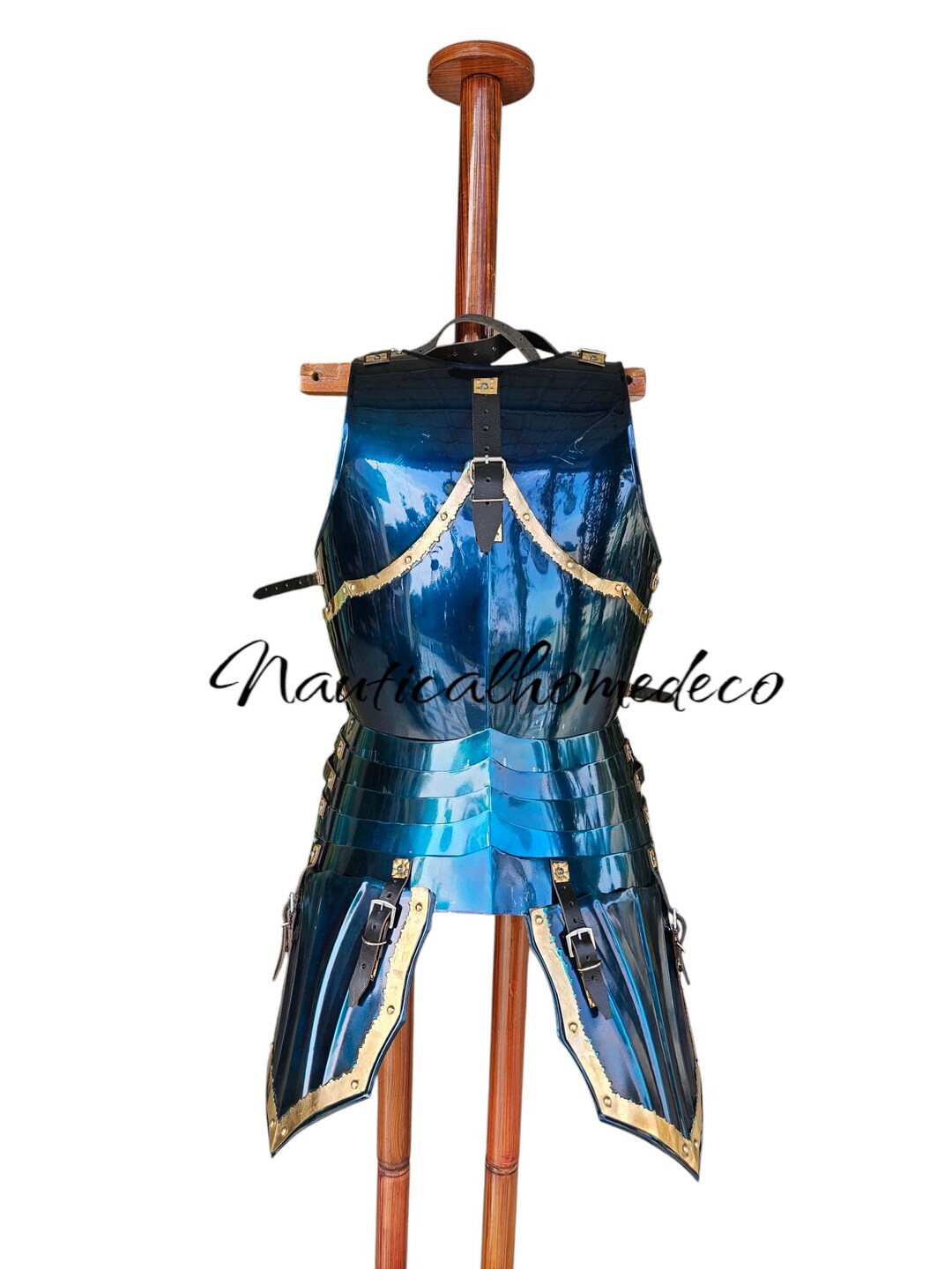 Medieval Knight Blue Azure Armor Roman Cuirass & Tassets Fantasy ...