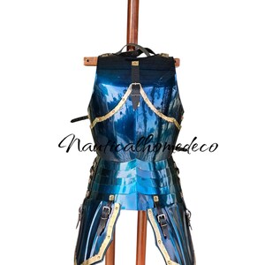 Medieval Knight Blue Azure Armor Roman Cuirass & Tassets Fantasy ...