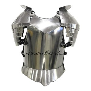 Medieval Knight Muscle Armor Chest Plate & Pauldrons Roman Cuirass ...