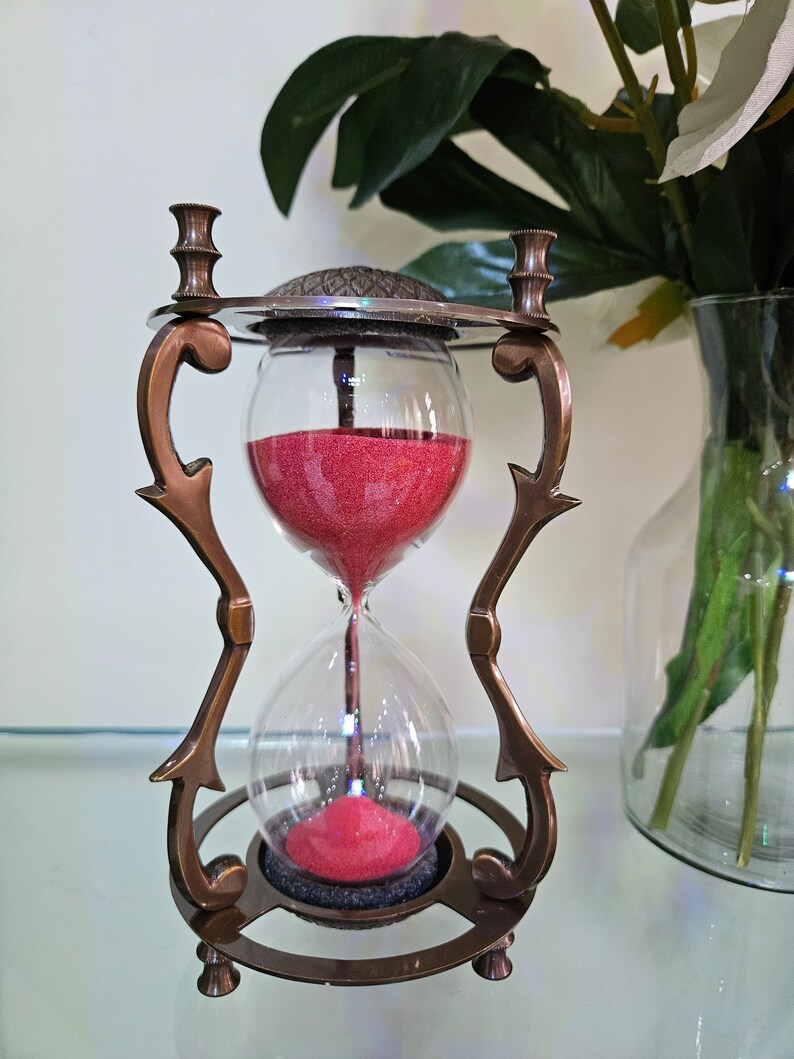Vintage Antique Brass 5-minute Sand Timer: Nautical Decor Collectible ...