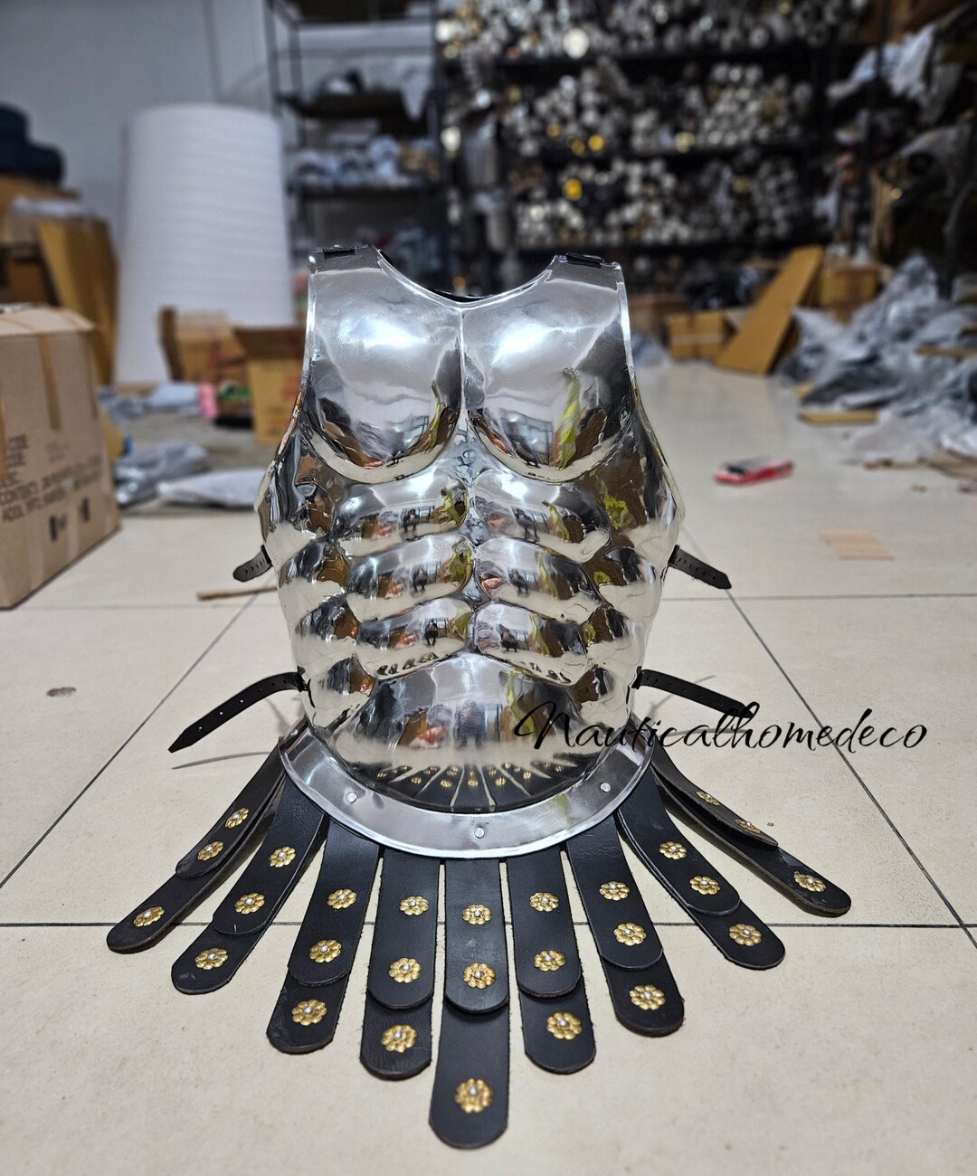 Medieval Roman Muscle Armor Breast Plate With Leather Belt, Roman ...