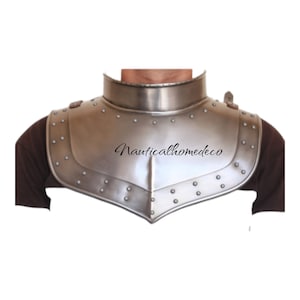 Medieval Knight Armor Gorget With Pauldrons Roman Cuirass Steel Knight ...