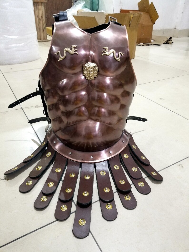Medieval Roman Muscle Armor Breast Plate Copper Fnish Cuirass With ...