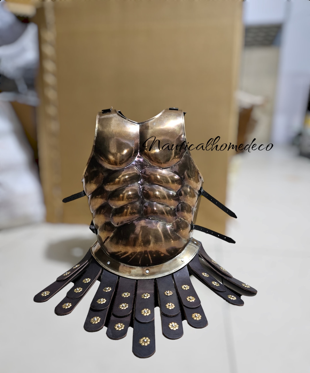 Medieval Knight Muscle Armor Breastplate With Leather Belt - Roman ...