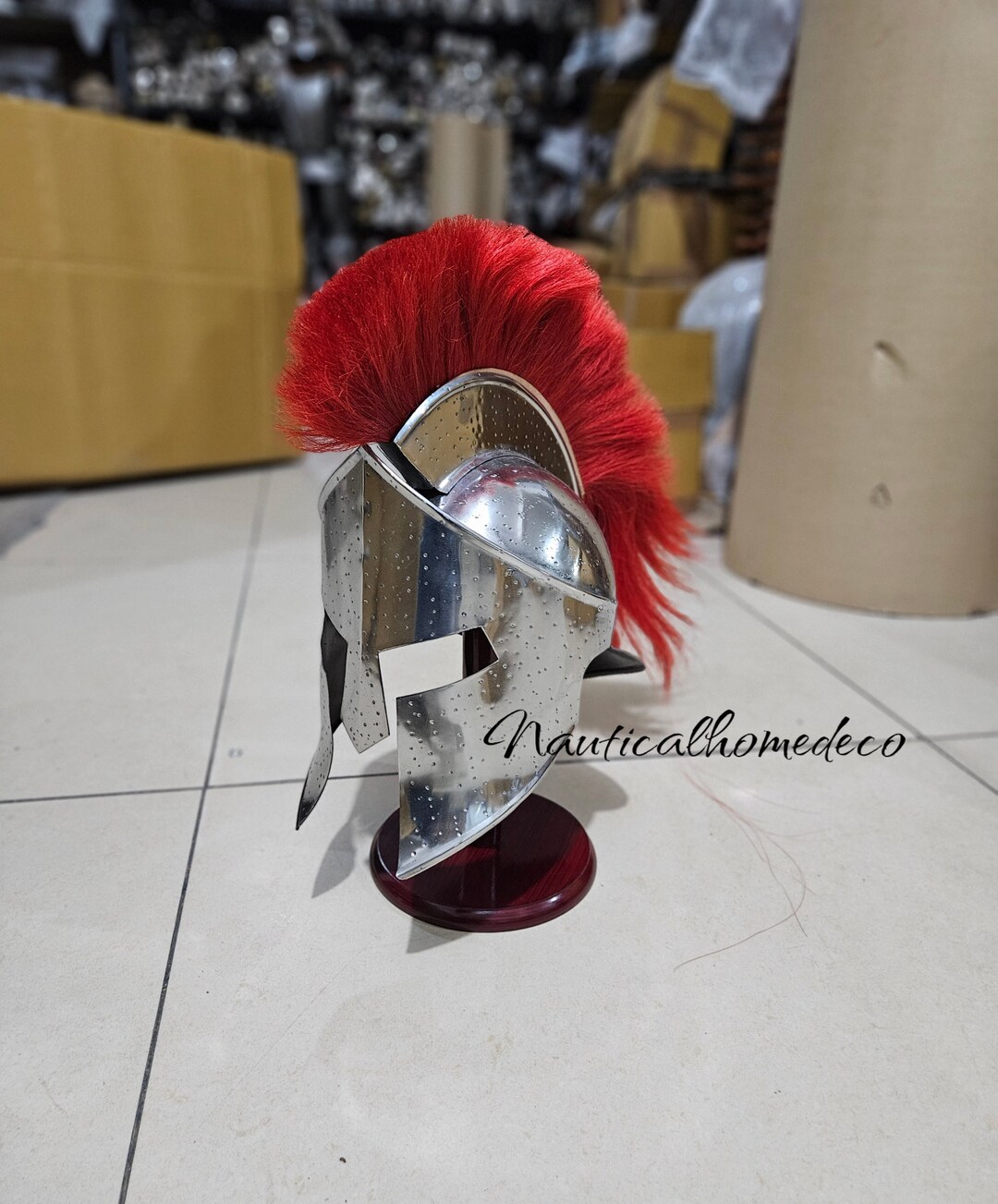 Roman Knight Leonidas Spartan Warrior Helmet - Replica Helmet Armor ...