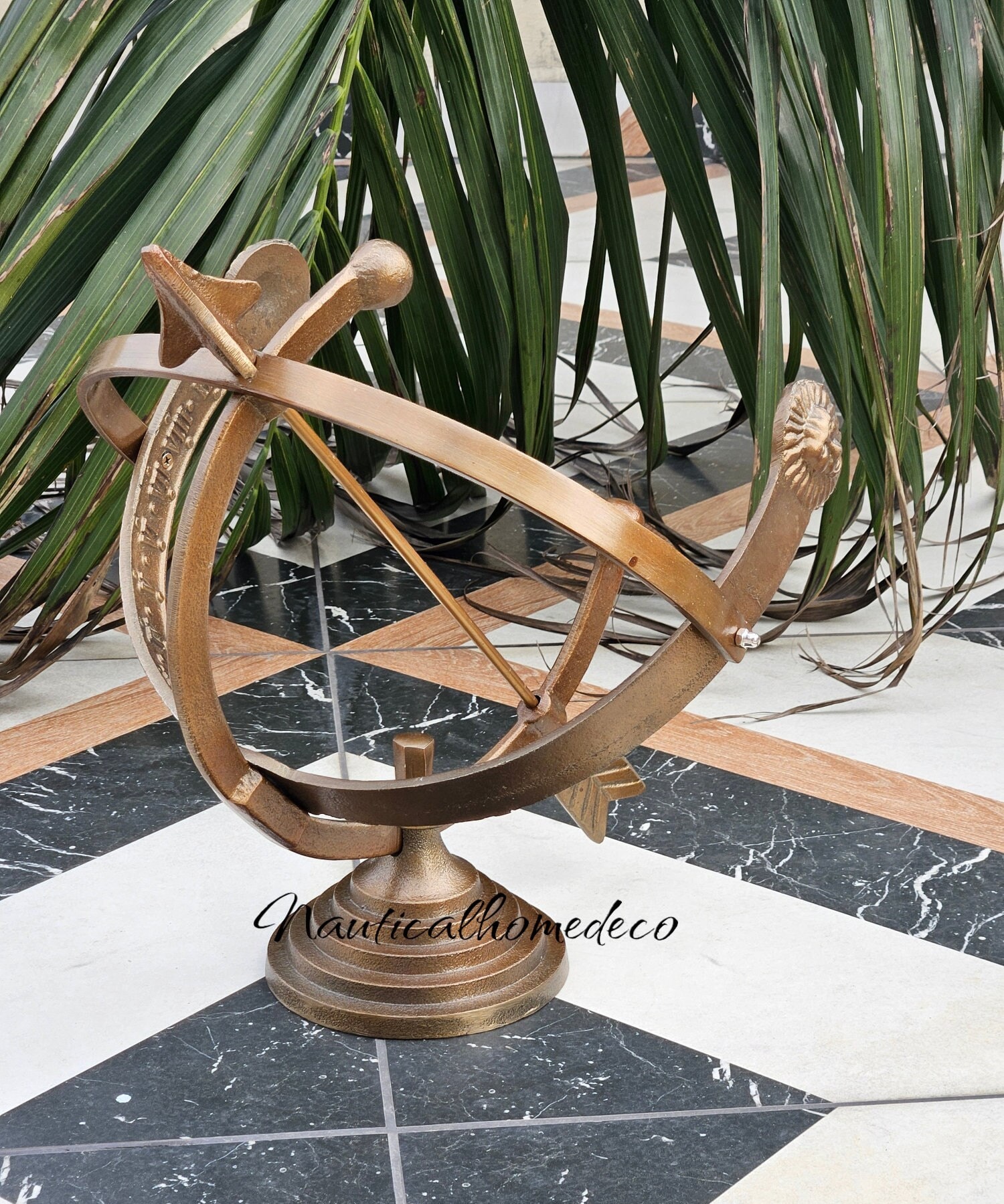 Vintage Garden Sundial Sculpture Armillary Unique Garden Decor Yard ...