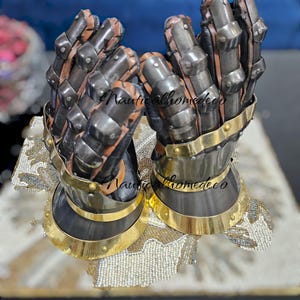 Medieval Steel Black Gauntlets Handcrafted Functional Armor Gloves ...