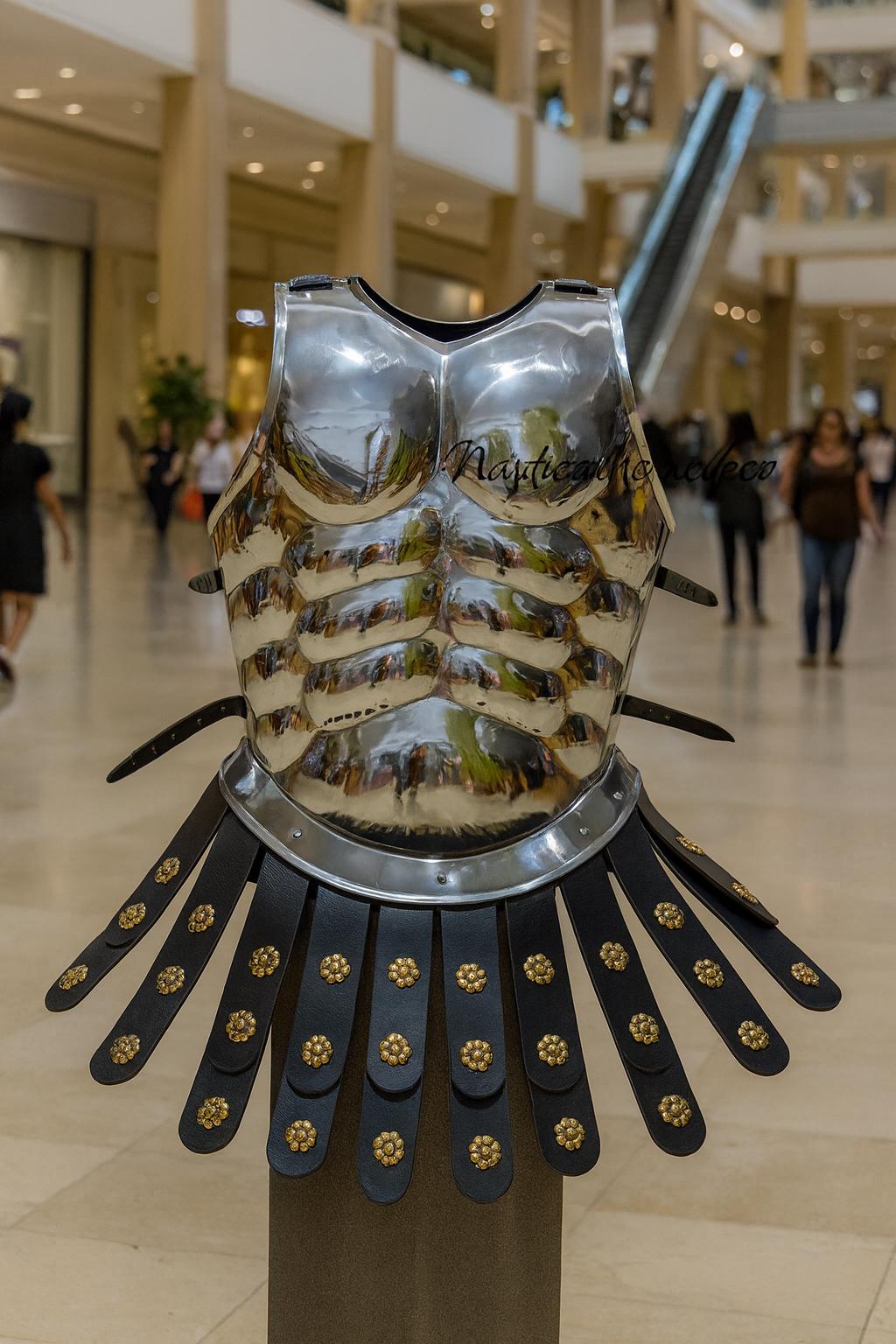 Medieval Roman Muscle Armor Breast Plate With Leather Belt, Roman ...