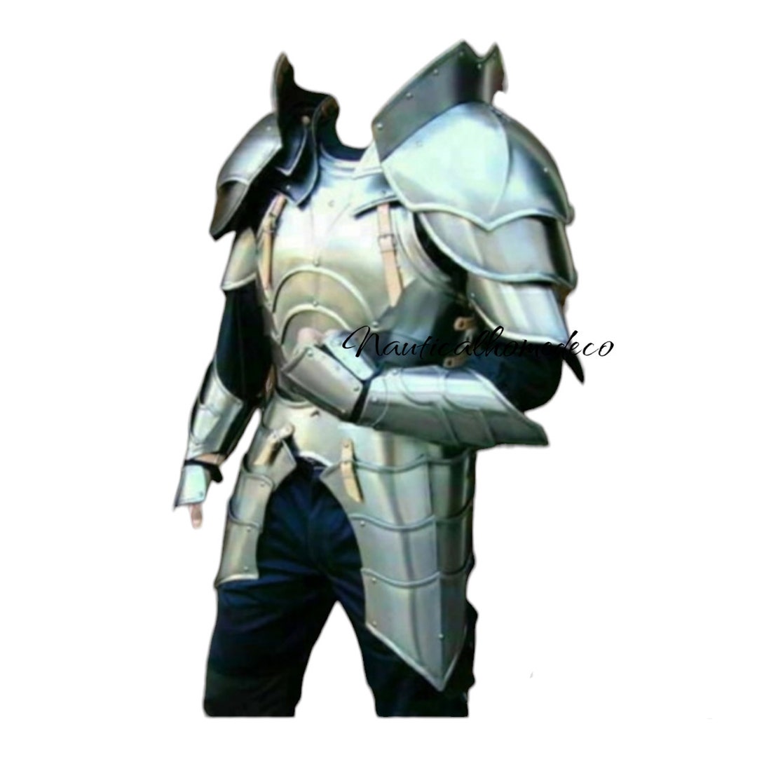 Medieval Knight Armor Chest Plate Pauldrons Arm Bracers & Tassets Roman ...