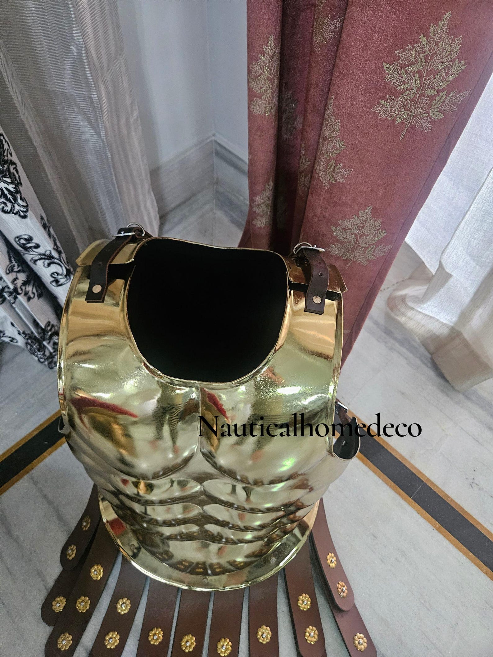 Corinthian Greek Roman Muscle Armor - Breastplate With Leather Belt ...