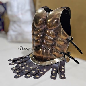 Medieval Knight Muscle Armor Breastplate With Leather Belt Roman ...