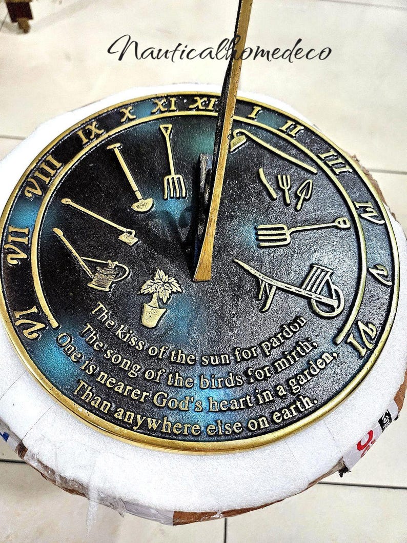 Garden Sundial Clock Decorative Gift Kiss of the Sun Sundial Gift - Etsy