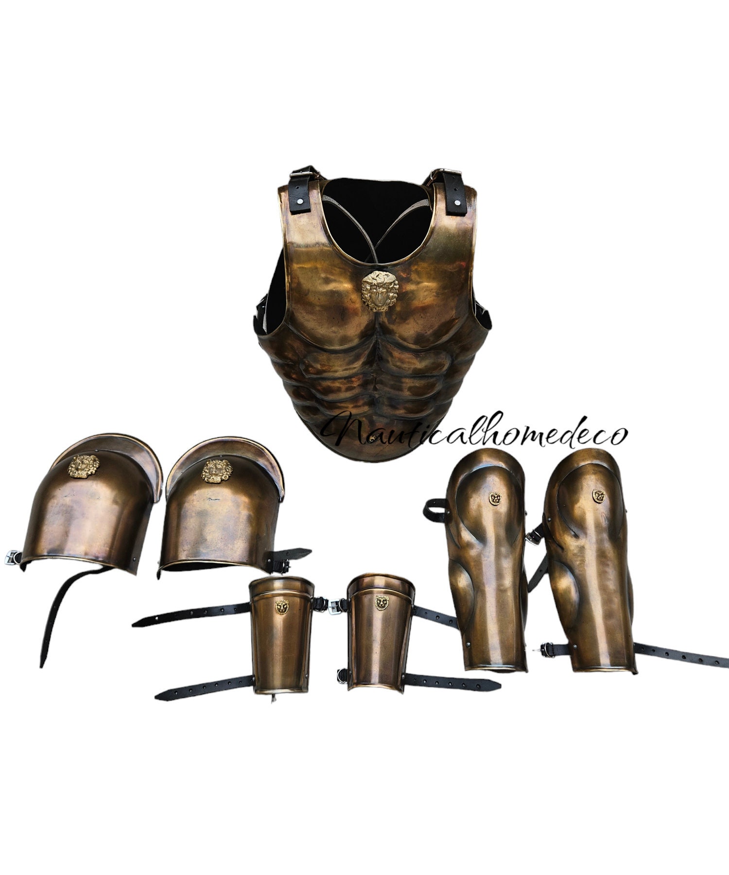 Medieval Knight Muscle Armor Chest Plate, Arm Guard, Leg Guard ...