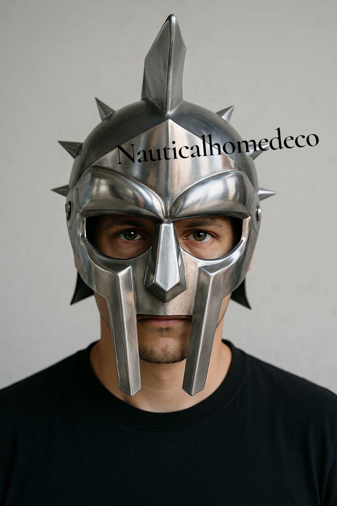 Gladiator Maximus Helmet Roman Warrior Armor Medieval Spartan Handmade ...