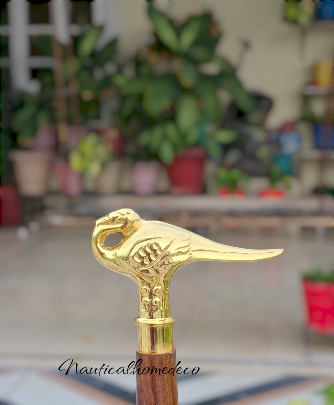 Custom Engraved Walking Cane Brass Bird Walking Stick for Men & Women ...