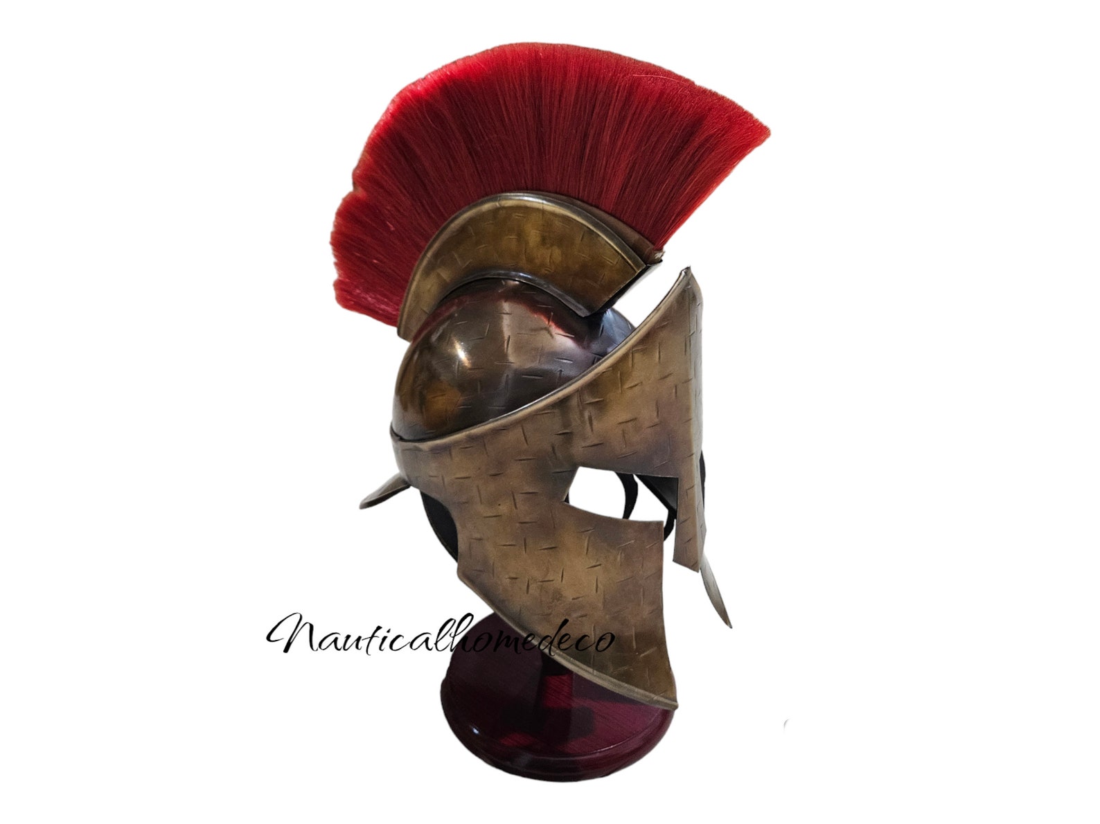 Roman King Leonidas Spartan Warrior Antique Finish Helmet Wearable ...