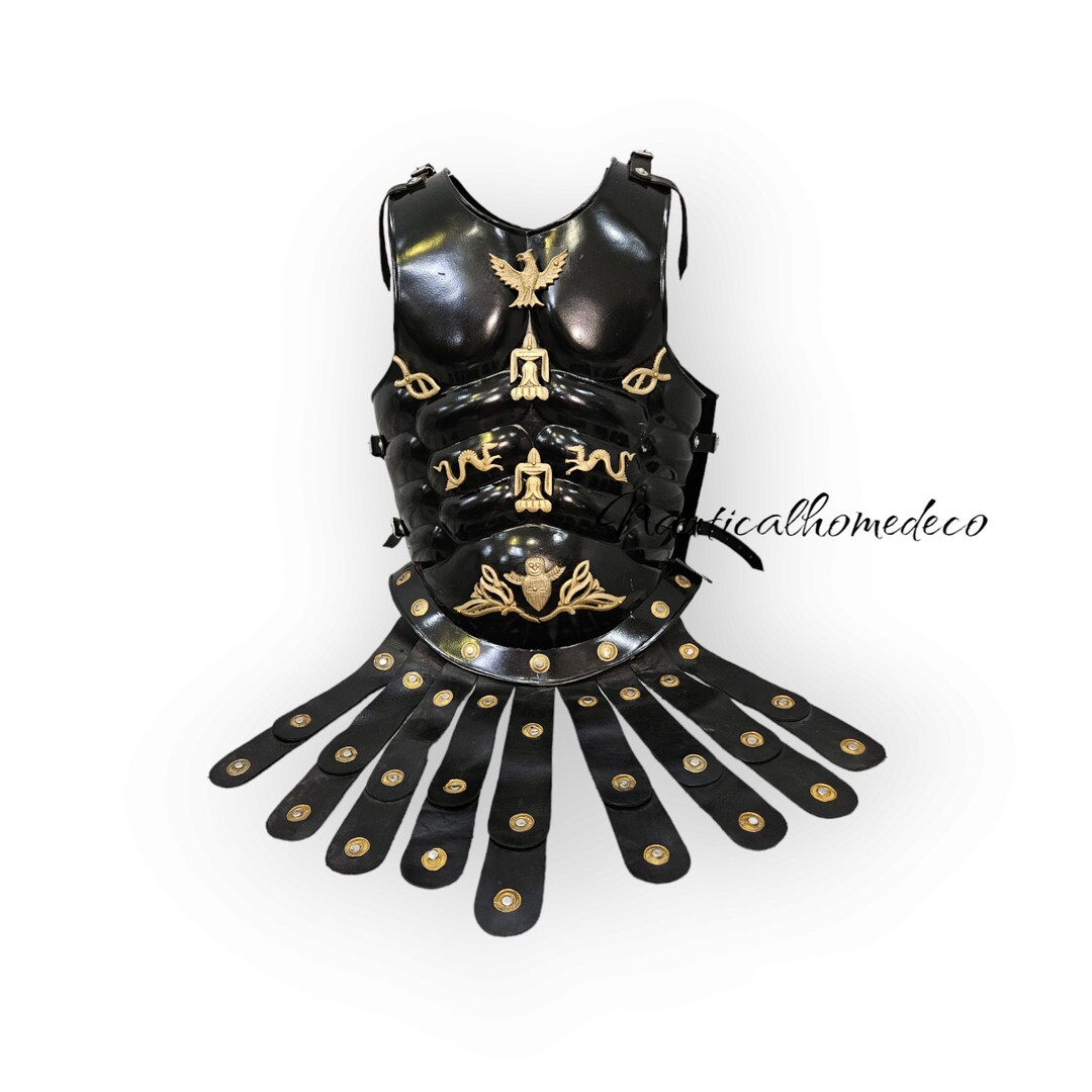 Medieval Knight Muscle Armor With Leather Belt - Roman Cuirass Costume ...