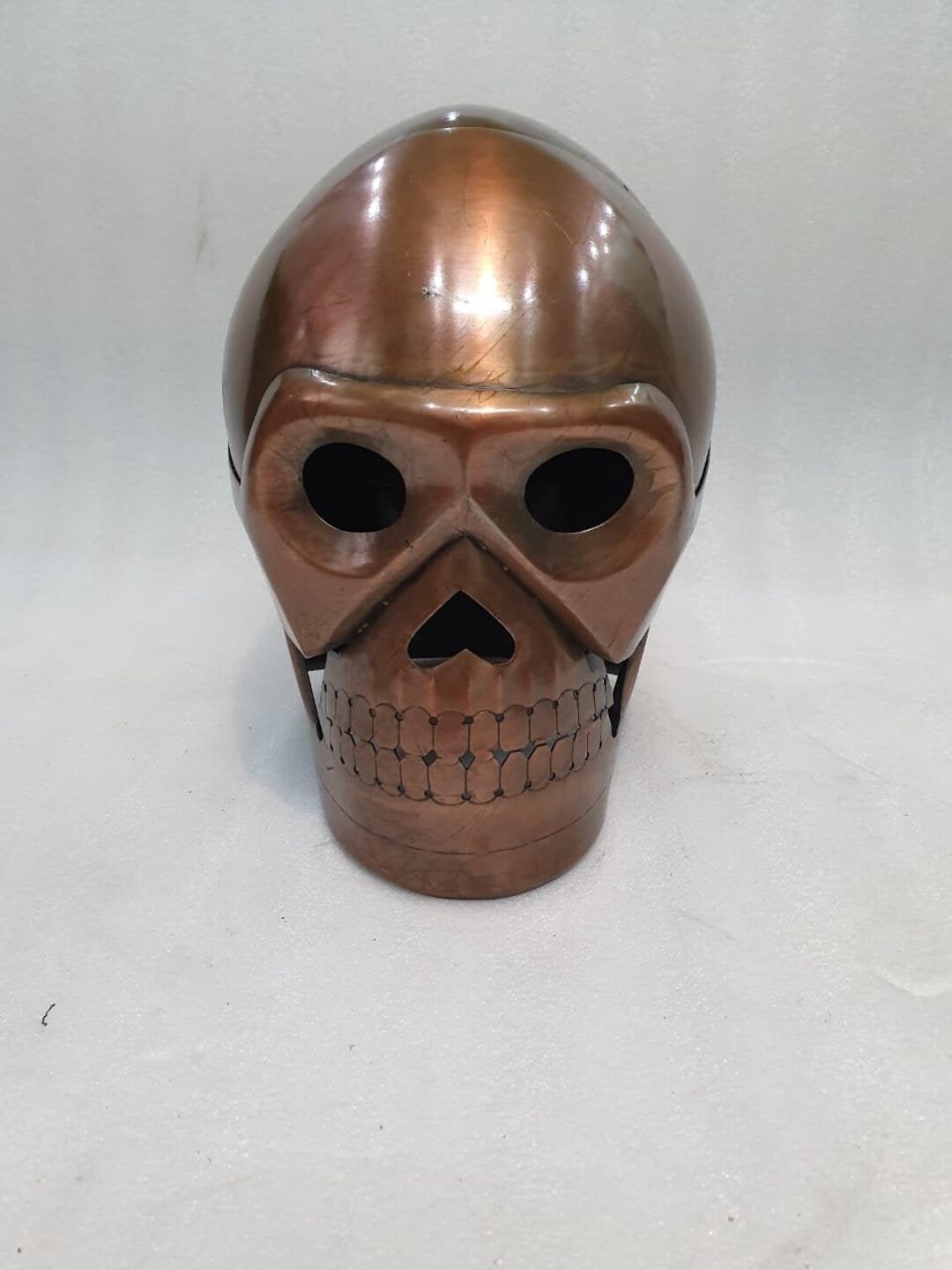 Medieval Skeleton Helmet - Copper Finish Vintage Collectible Halloween ...
