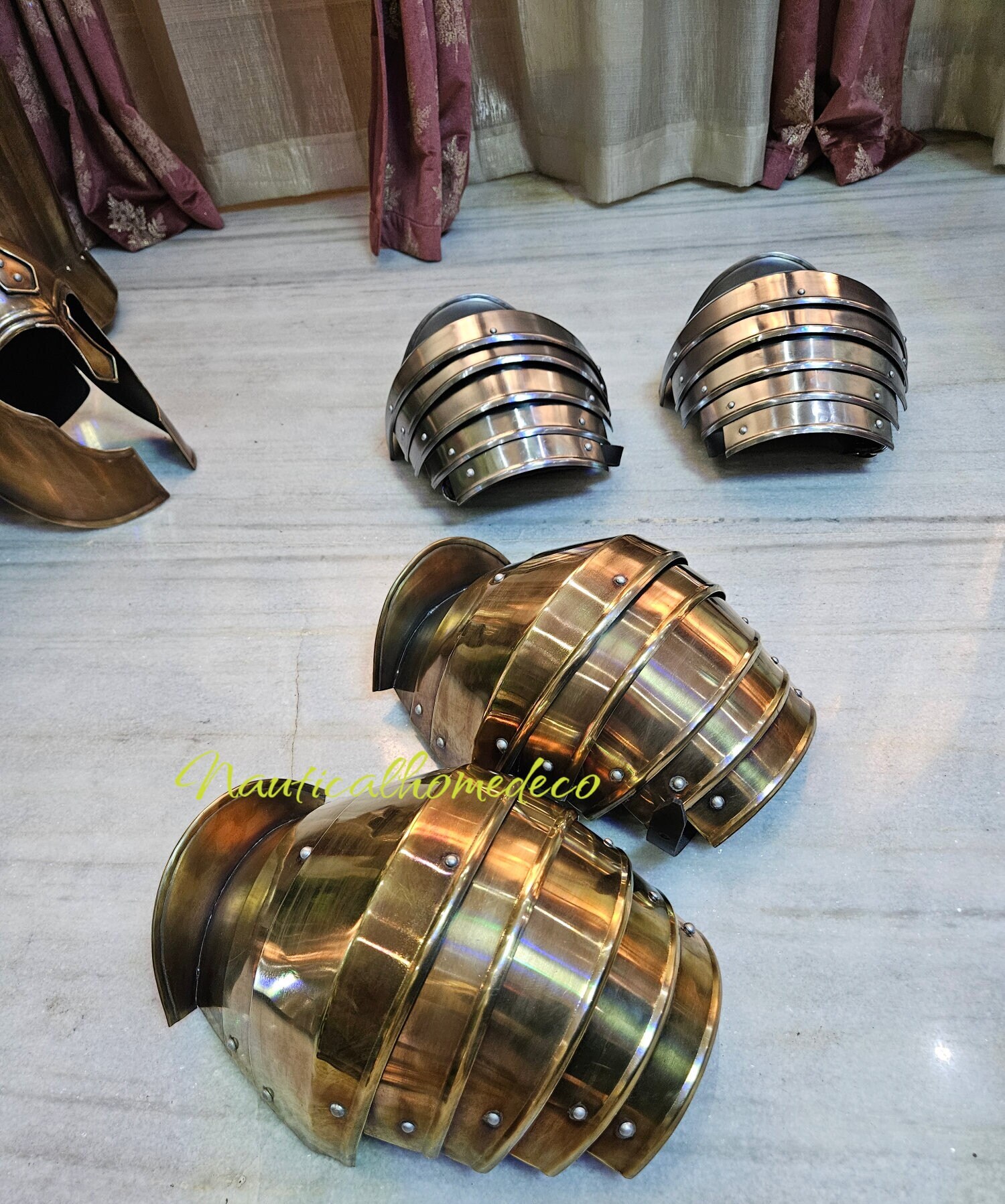 Ancient Warrior Roman Pauldrons Shoulder Gorget Armor Set Fantasy ...