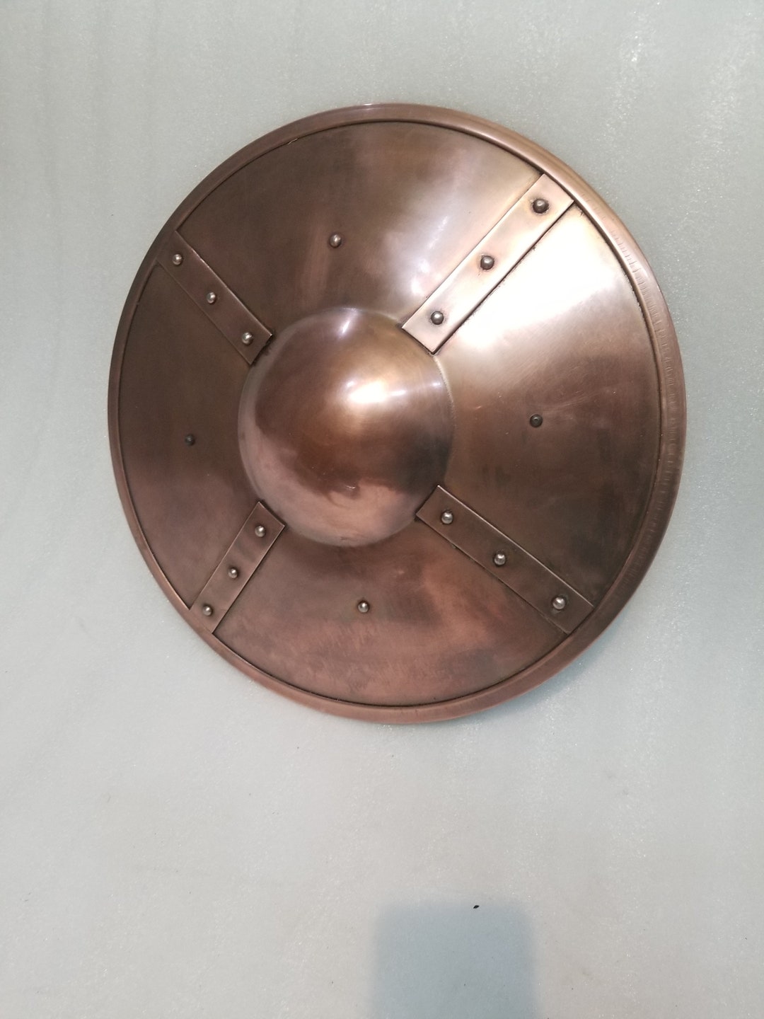 Copper Finish Buckler Shield Authentic Medieval Knight Replica Roman ...
