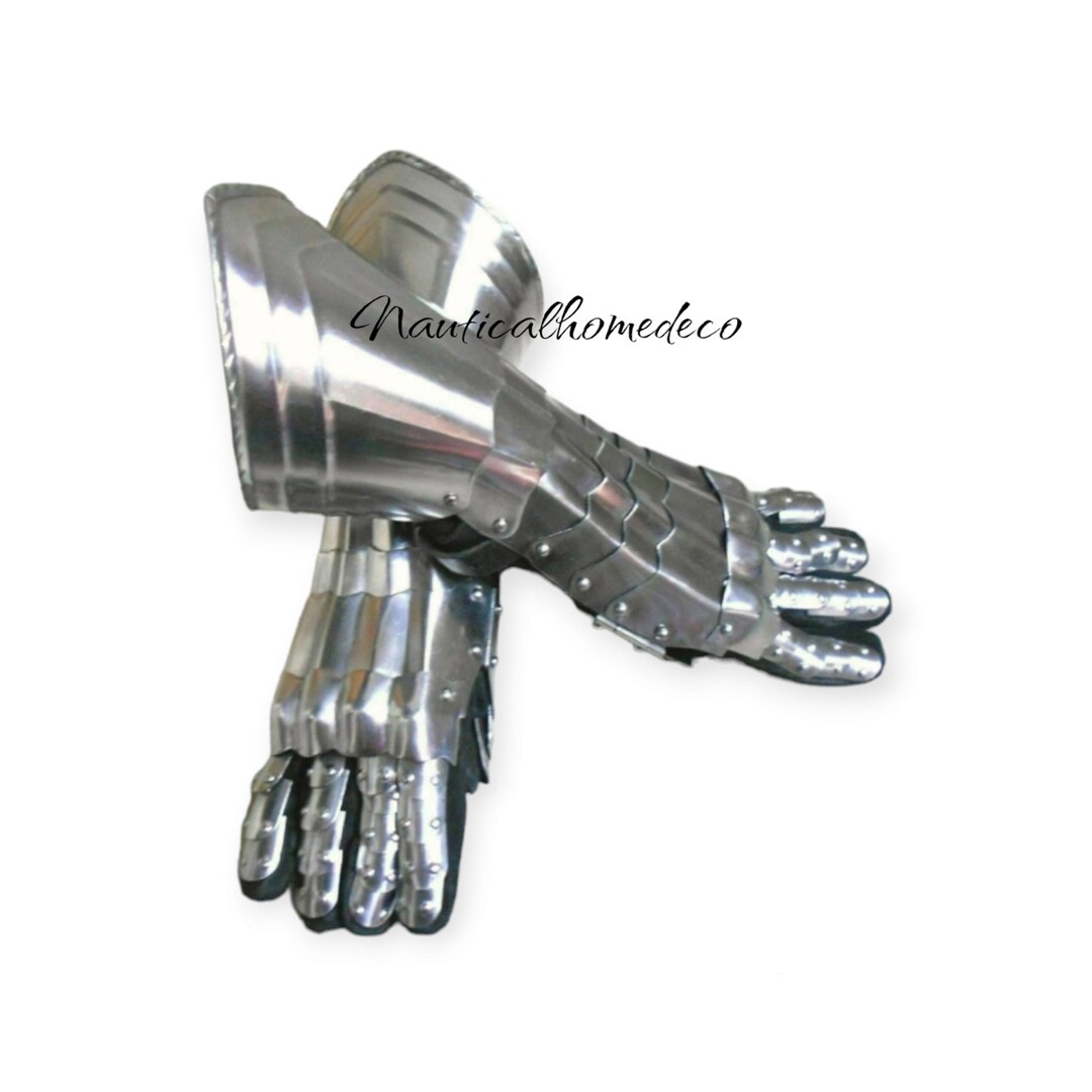 Medieval Steel Gauntlets – Functional Handcrafted Fantasy Armor Gloves ...