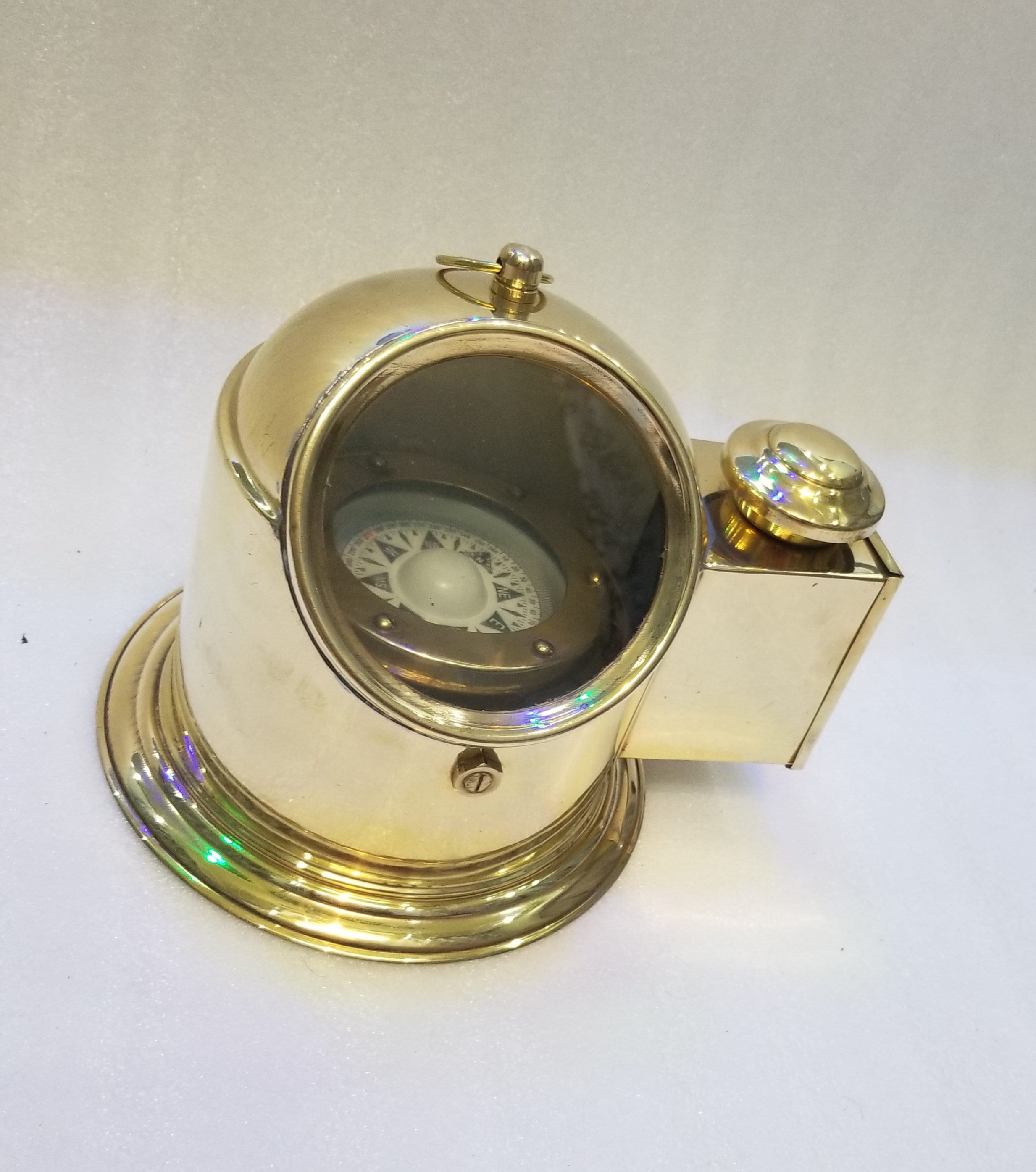 Brass Binnacle Gimbal Floating Compass With Oil Lantern Marine - Etsy