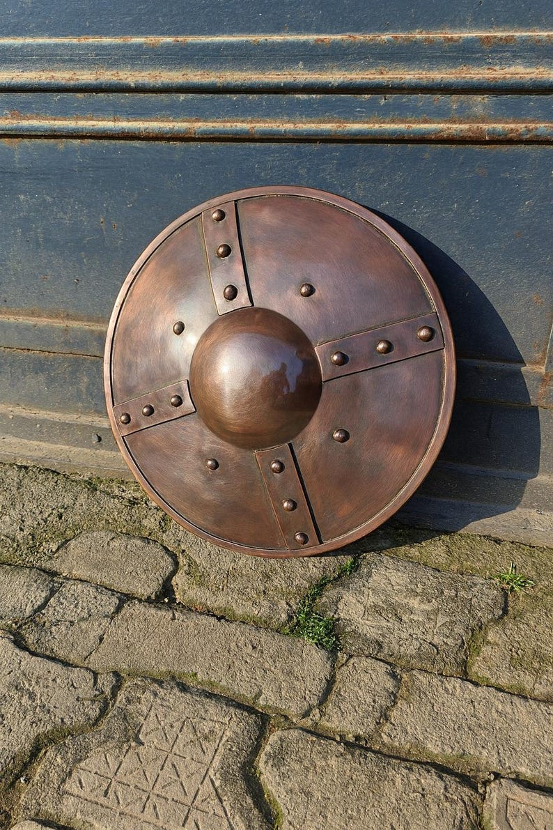 Buckler Shield Copper Finish Medieval Knight Replica Shield Roman Armor ...