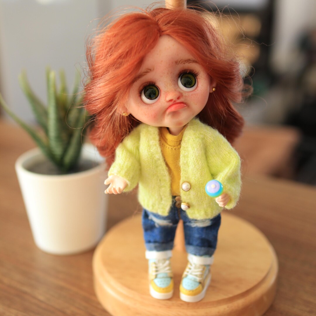 OB11 Doll Obitsu11 Doll on a Movable Body With a Wig Made of Natural ...