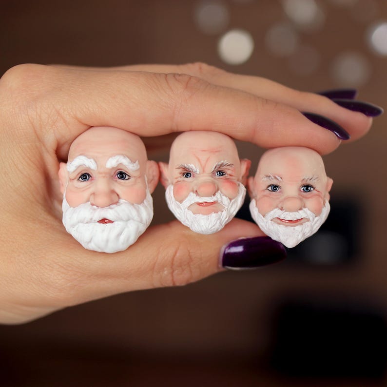 Doll Faces, Sculptural Parts of the Doll’s Body, Doll Head, Santa Claus ...