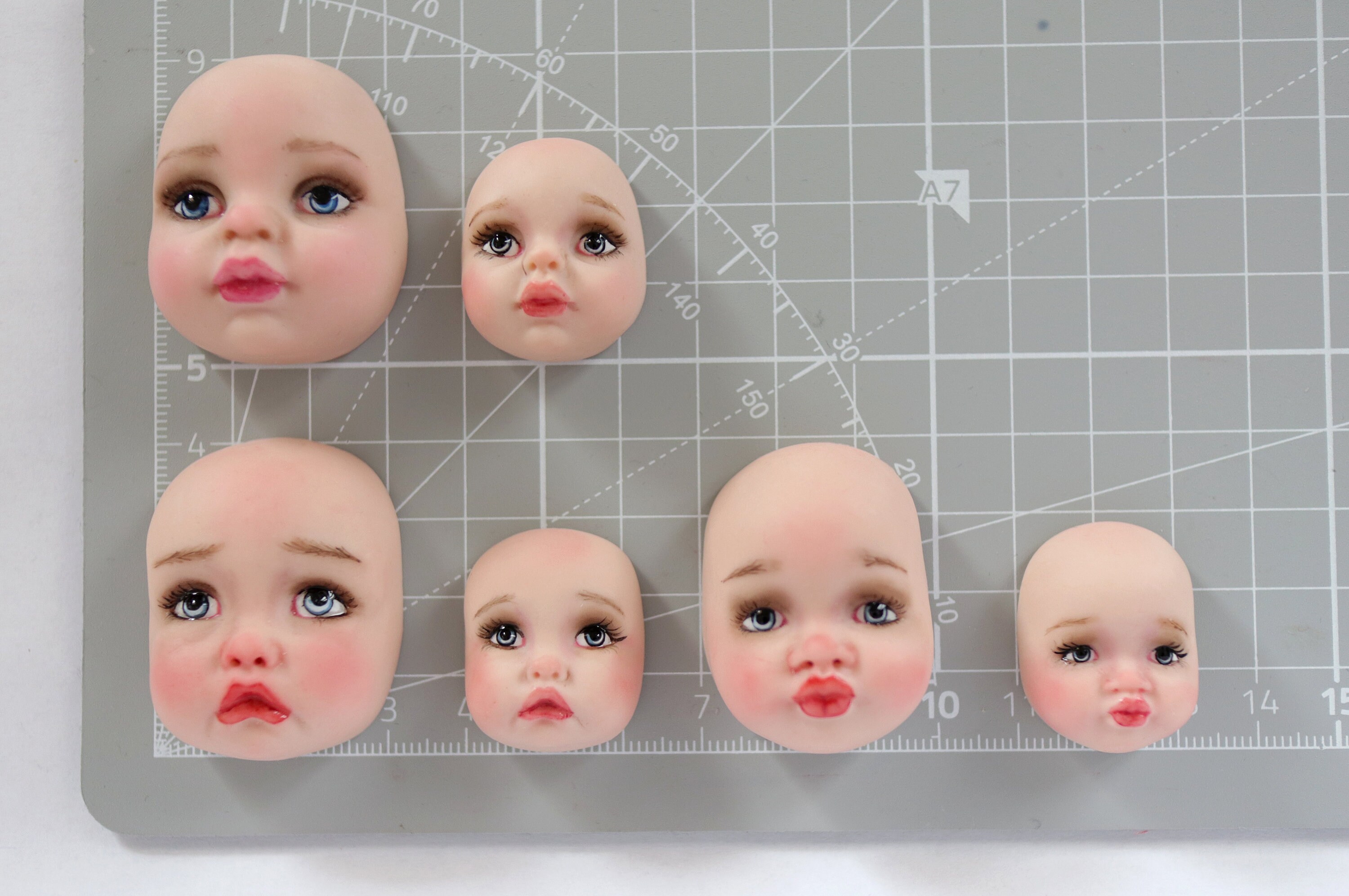 Doll Faces for Making Teddy Doll 3cm. Sculptural Parts of the Doll’s ...