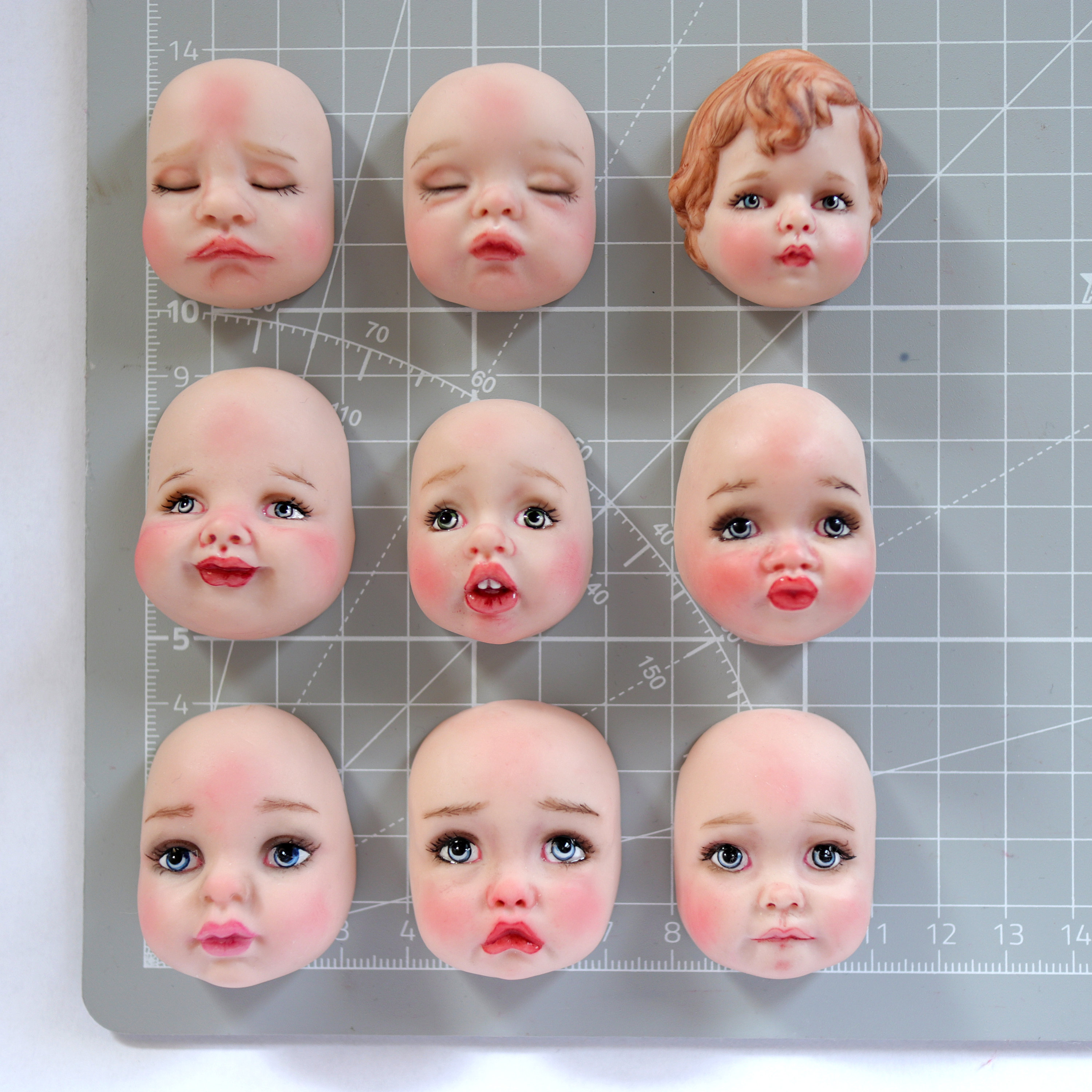 Doll Faces for Making Teddy Doll. Sculptural Parts of the Doll’s Body ...