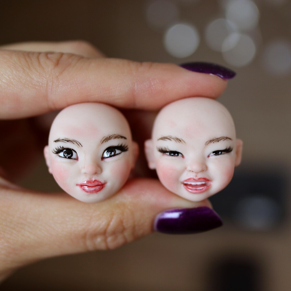 Doll Faces, Sculptural Parts of the Doll’s Body, Doll Head, Asian Face ...