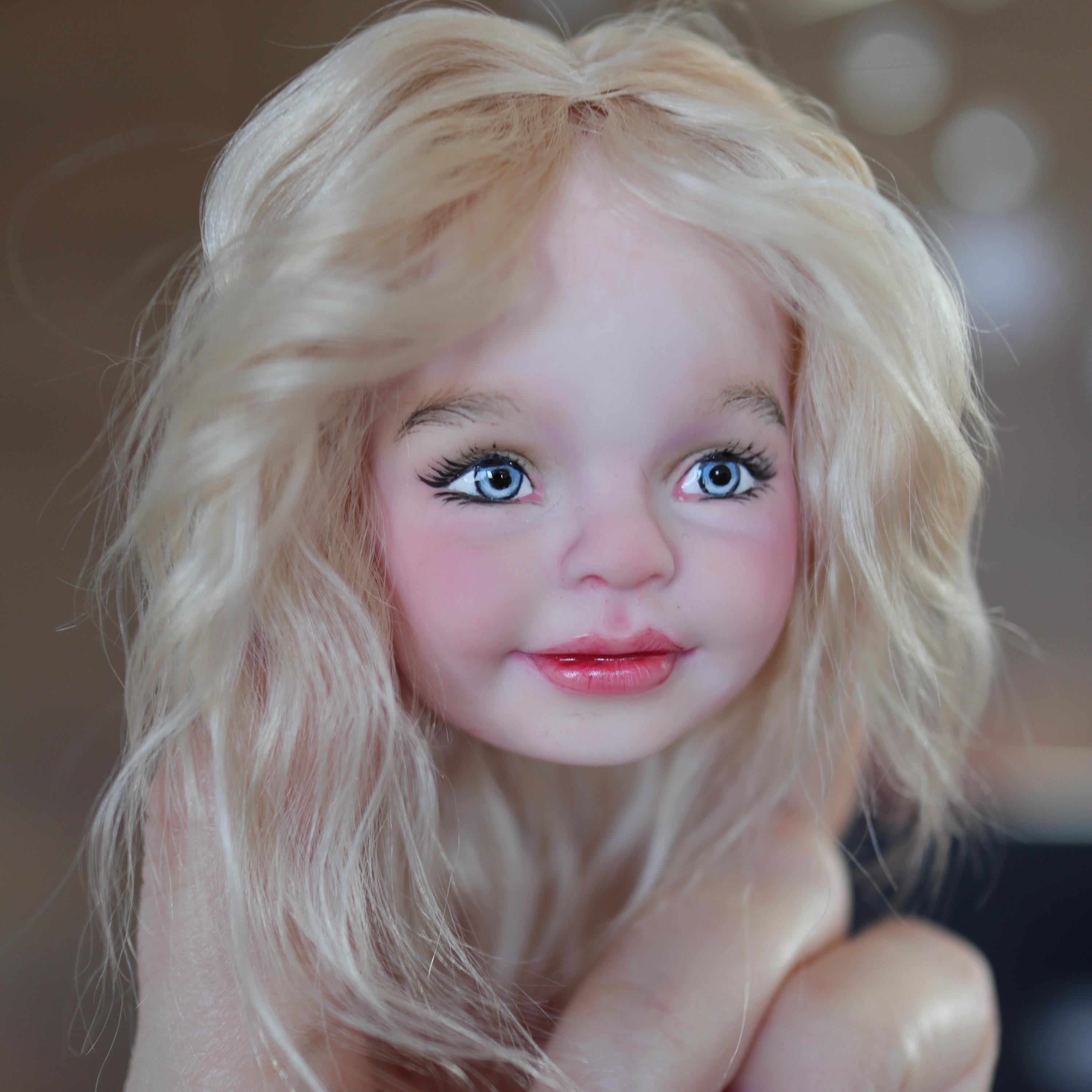 Doll Faces. Sculptural Parts of the Doll’s Body. Doll Face 6 Cm - Etsy ...