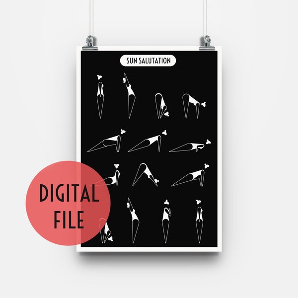 Sun Salutation Poster - Etsy