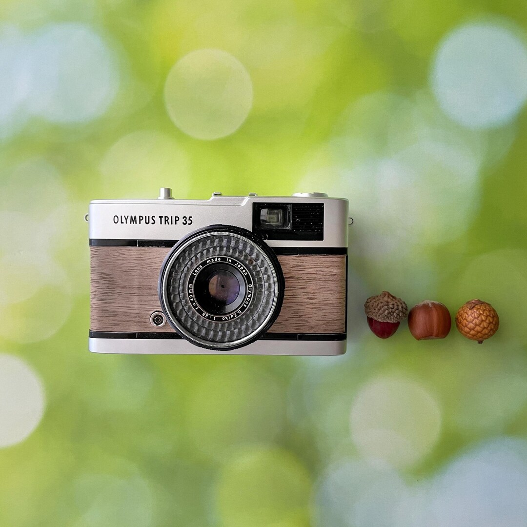 Olympus Trip 35 Vintage Film Camera: Walnut Veneer, Refurbished, Kodak ...