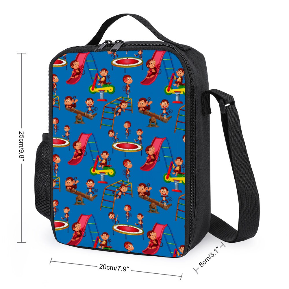 Monkey Insulated Lunch Box Dinner Bag Packed Lunch School - Etsy