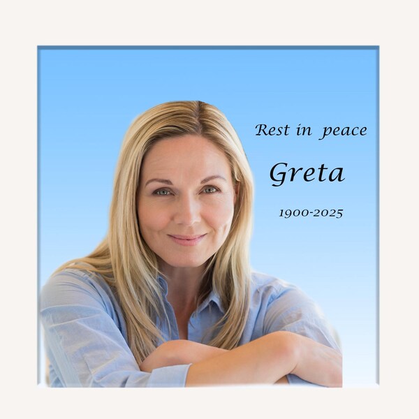 Ceramic Photo Memorial Plaque - Etsy