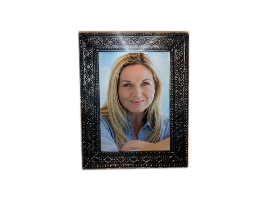 Brass Metal Frame for Headstone Personalized Memorial Photos Printed on ...