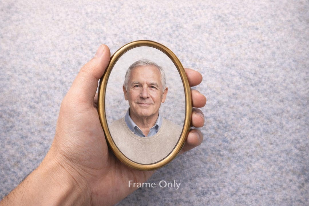 Brass Oval Cemetery Frame Only – Headstone Photo Plaque Frame, Fillet ...
