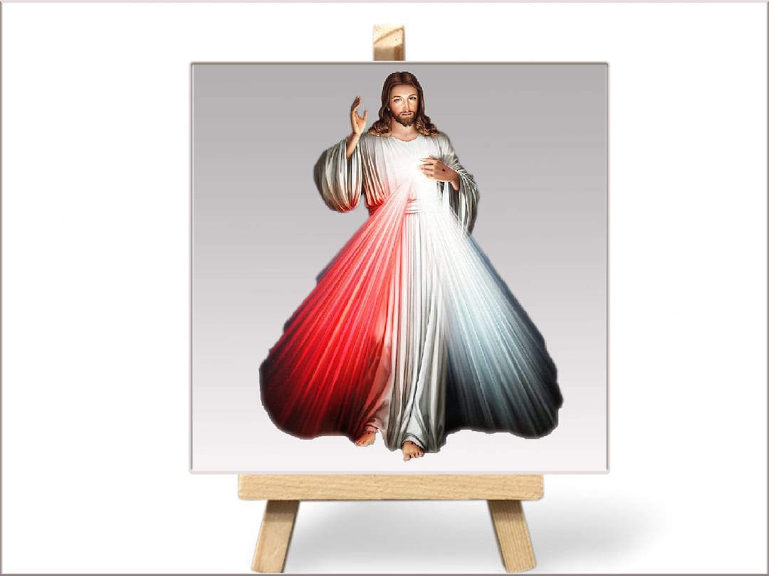 Ceramic Jesus Tile Divine Mercy Picture Catholic Picture Frame ...